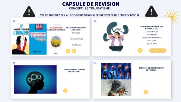 Capsule Traumatisme - Promo ES27 | Genially
