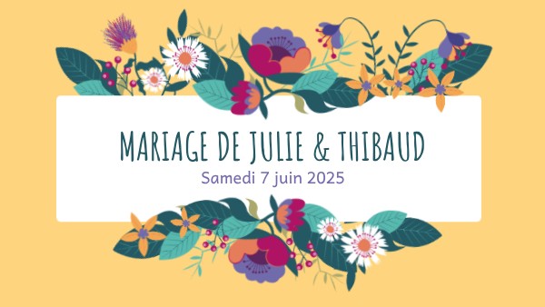 Mariage de Julie & Thibaud-VH-Repas-Brunch | Genially