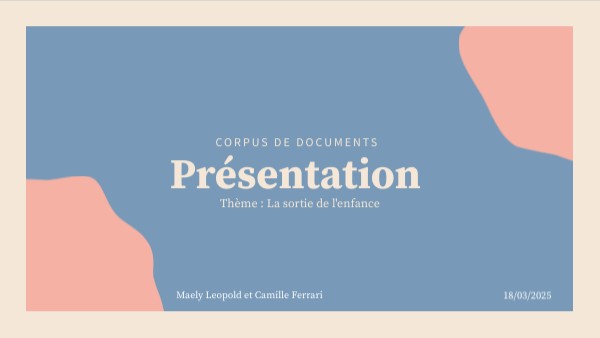 Présentation corpus document | Genially