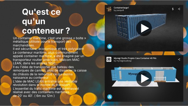 Conténeur aménagé | Genially