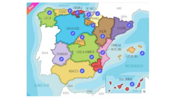 El mapa interactivo de turismo en España | Genially