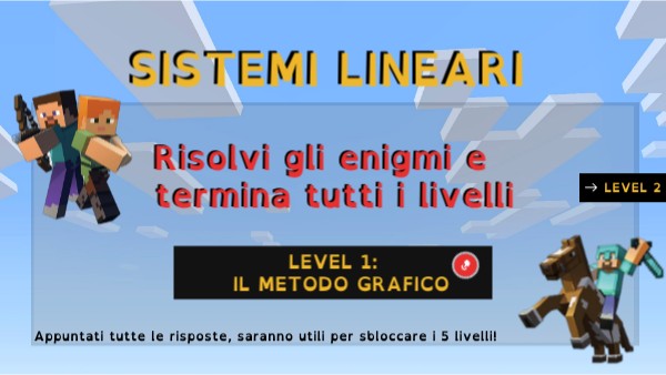 SISTEMI LINEARI - THE GAME | Genially