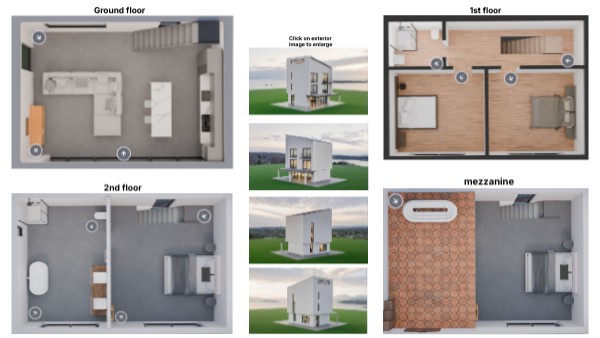mono L to R pitch villa interior layout 01 | Genially