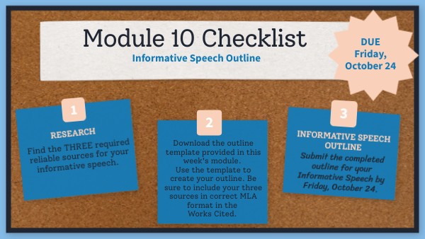 Module 9 Checklist | Genially