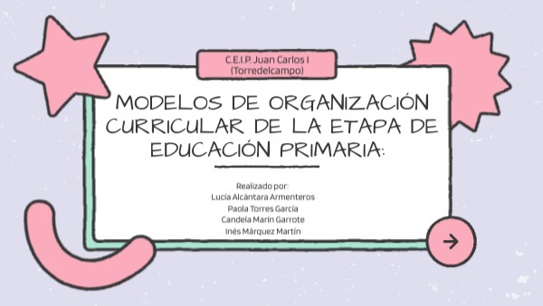 MODELOS DE ORGANIZACIÓN CURRICULAR DE LA ETAPA DE EDUCACIÓN PRIMARIA: | Genially