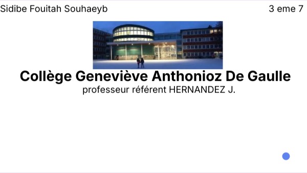 Collège Geneviève Anthonioz De Gaulle | Genially