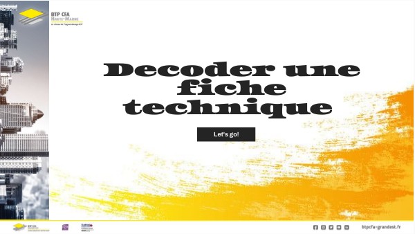 Decoder une fiche technique | Genially