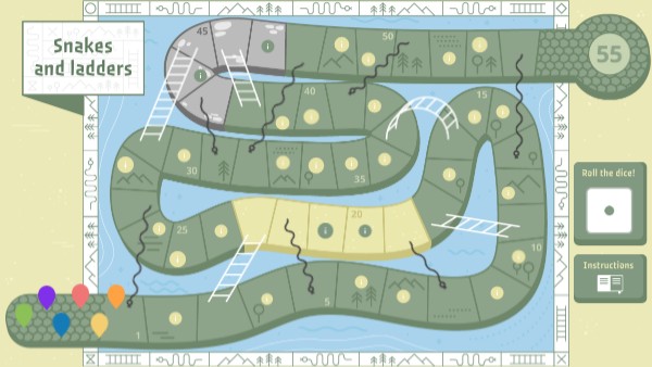 Snakes & Ladders Simple present | Genially