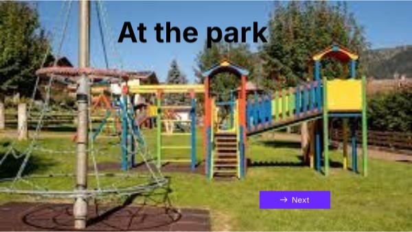 At the park | Genially