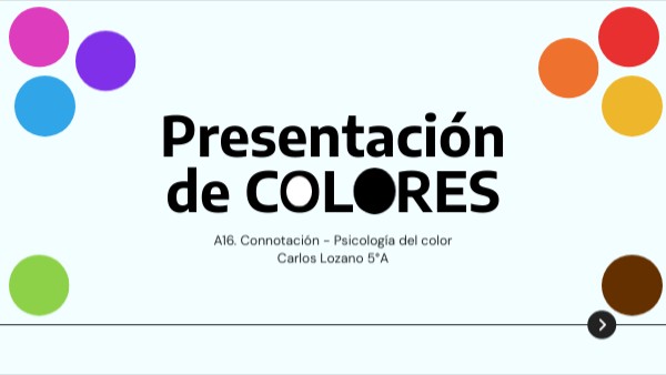 Presentación de COLORES | Genially
