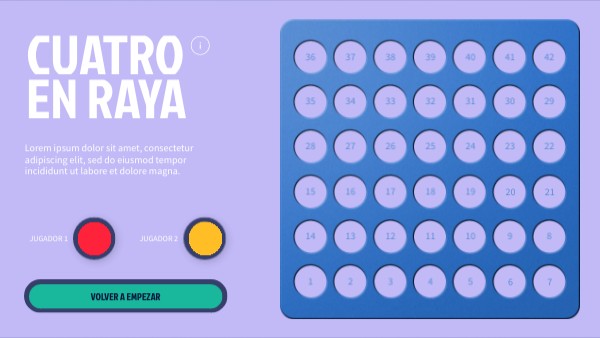 Juego cuatro en raya | Genially