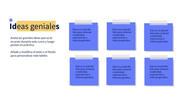 Ideas geniales | Genially