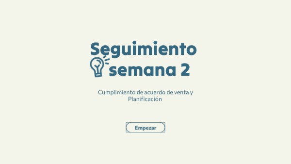 Seguimiento semana 2 | Genially