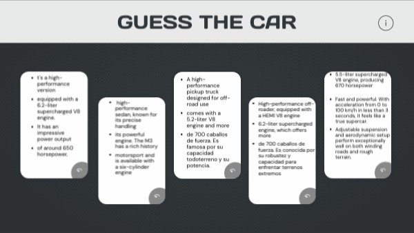 guess the car | Genially