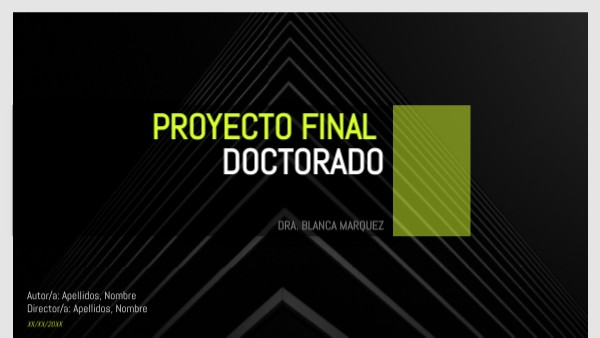 PROYECTO FINAL Doctorado | Genially