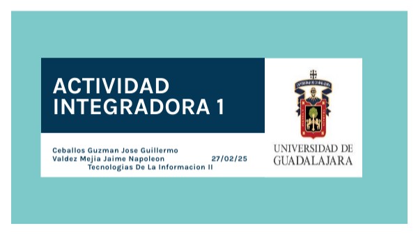 Actividad Integradora 1 | Genially