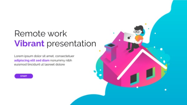 REMOTE WORK VIBRANT PRESENTATION | Genially