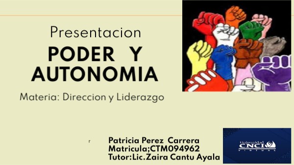 PODER Y AUTONOMIA | Genially