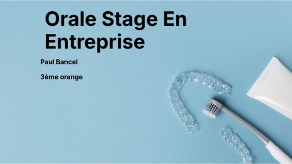 Orale Stage En Entreprise | Genially