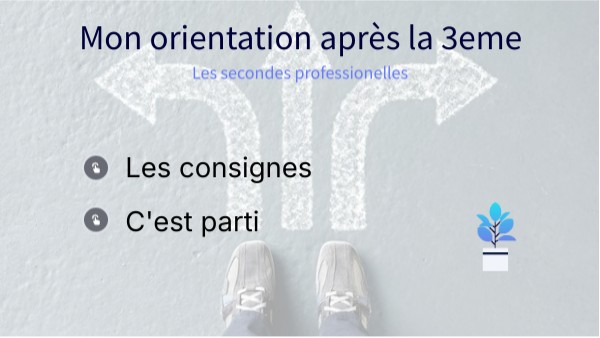 Mon orientation après la 3eme | Genially