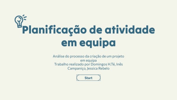 Planificação de atividade em equipa | Genially