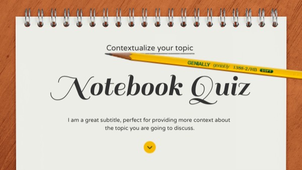 Notebook Quiz | Genially