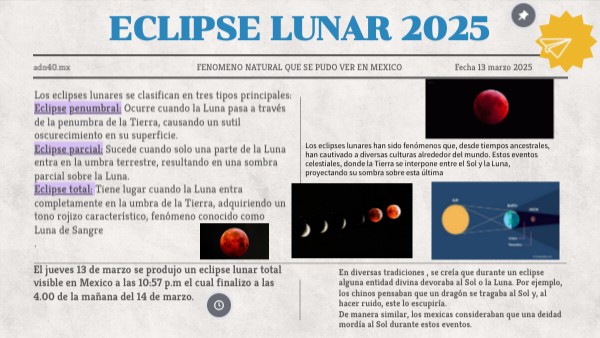 ECLIPSE LUNAR 2025 | Genially