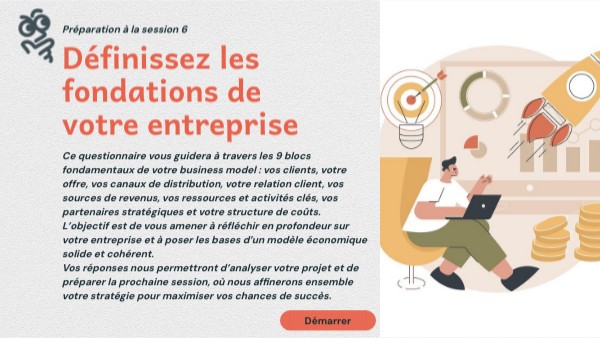Preparation à la session sur le business model | Genially