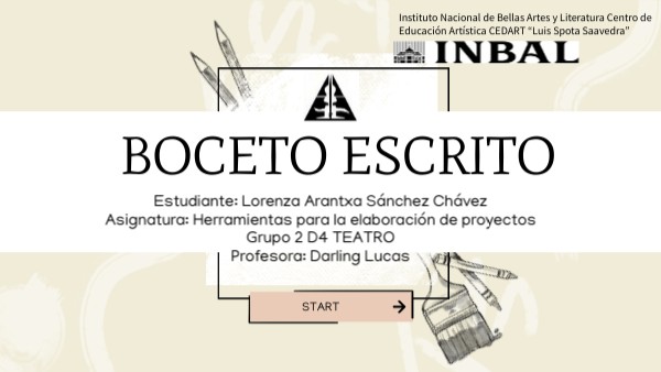 boceto escrito | Genially