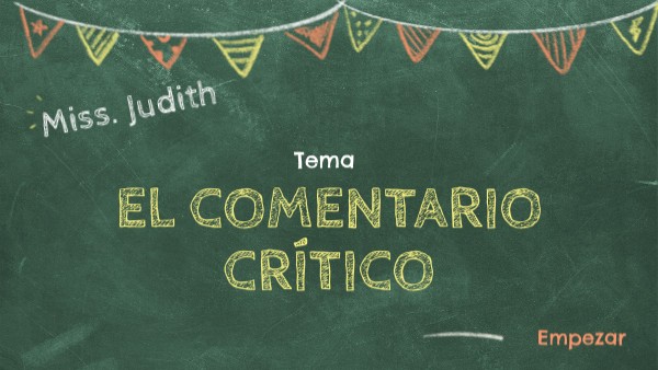 El comentario crítico | Genially