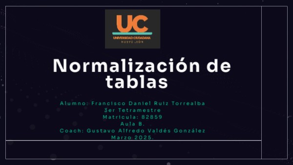 Normalización de tablas | Genially