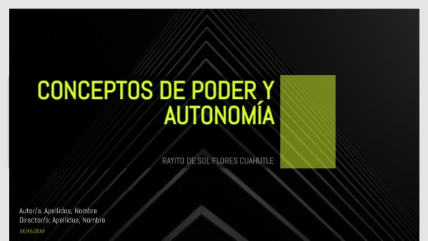 Poder y Autonomía | Genially