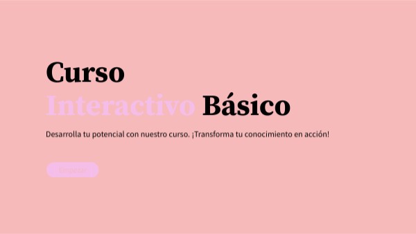 Curso Interactivo Básico | Genially