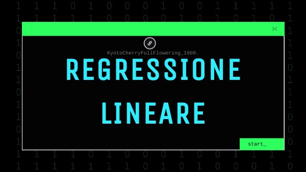 REGRESSIONE LINEARE | Genially