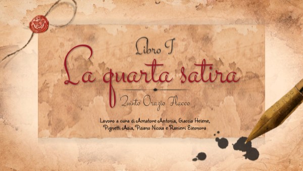 La quarta satira, Orazio | Genially
