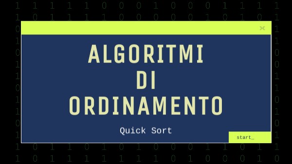 ALGORITMI Di ORDINAMENTO | Genially