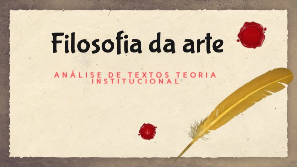 Filosofia da arte | Genially