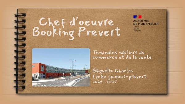 Chef d'oeuvre Booking Prevert | Genially