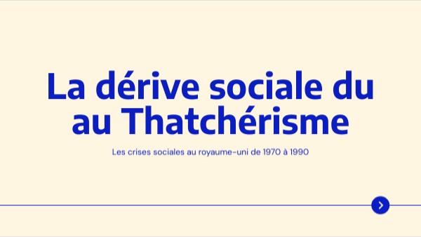 La dérive sociale dû au Thatchérisme | Genially