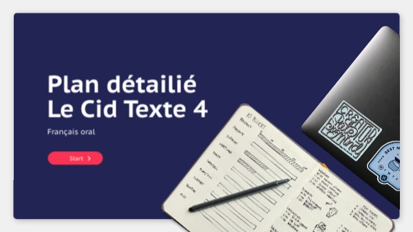 Plan détailié Le Cid Texte 4 | Genially