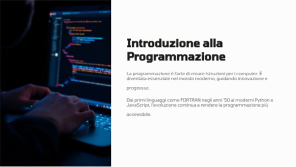 Scopri l'affascinante mondo della Programmazione! Unisciti a noi per un'introduzione che non ...