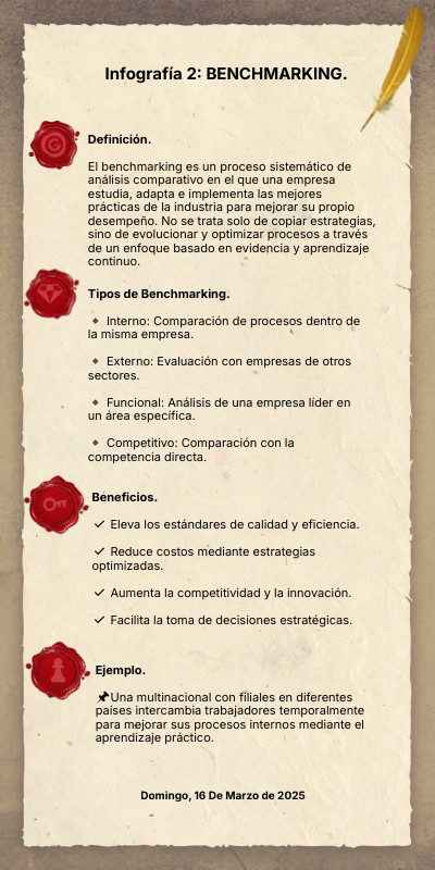 Infografía 2: BENCHMARKING. | Genially