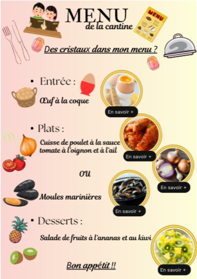 Des cristaux dans mon menu ? | Genially
