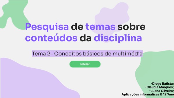Conceitos Básicos Multimédia | Genially