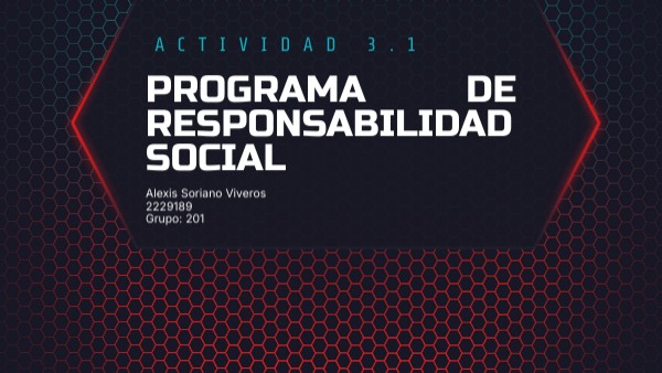 PROGRAMA DE RESPONSABILIDAD SOCIAL | Genially