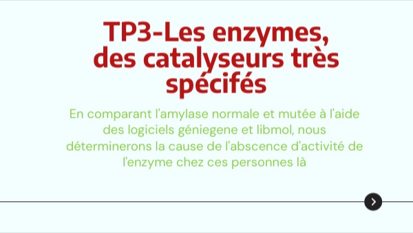 TP3-Les enzymes, des catalyseurs très spécifés | Genially
