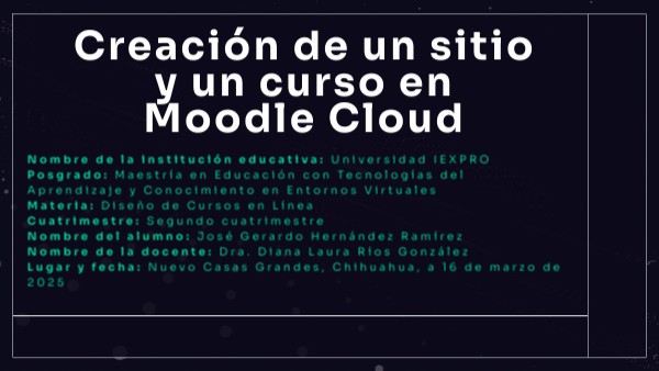 Creación de un sitio y un curso en Moodle Cloud | Genially