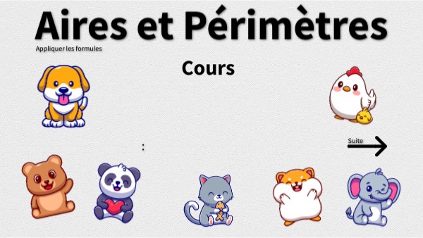 Copie - Perimetres et Aires - formules | Genially