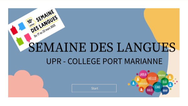 SEMAINES DES LANGUES | Genially