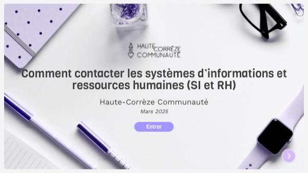 Process contact - RH et SI | Genially